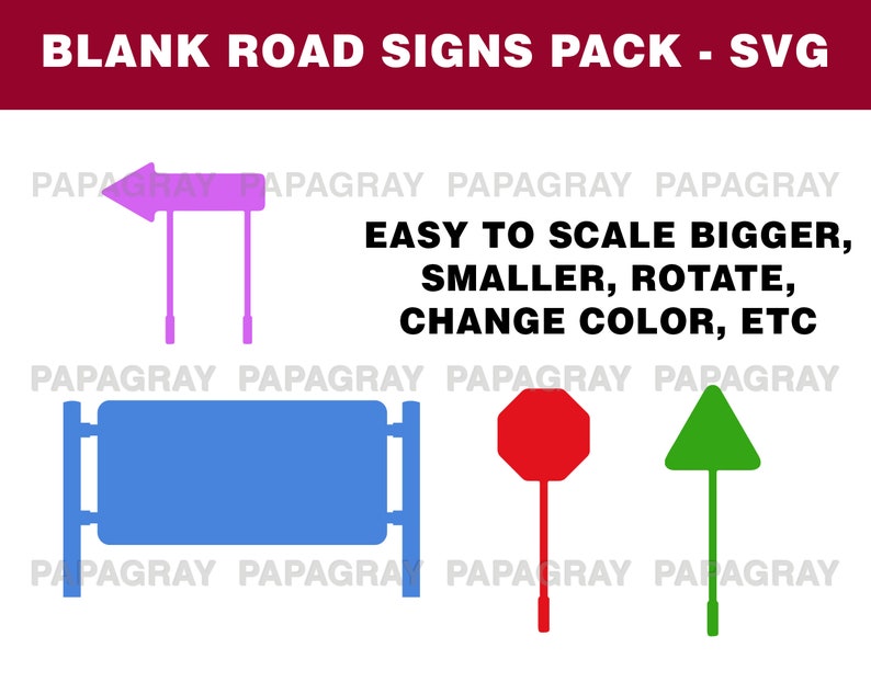 Blank Road Sign SVG Pack - 15 Designs | Digital Download | Road Sign ...