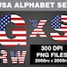 America Alphabet PNG Clip Art BUNDLE Digital Download 26 Letters ...