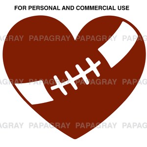 American Football Heart SVG Pack - 7 Designs | Digital Download ...