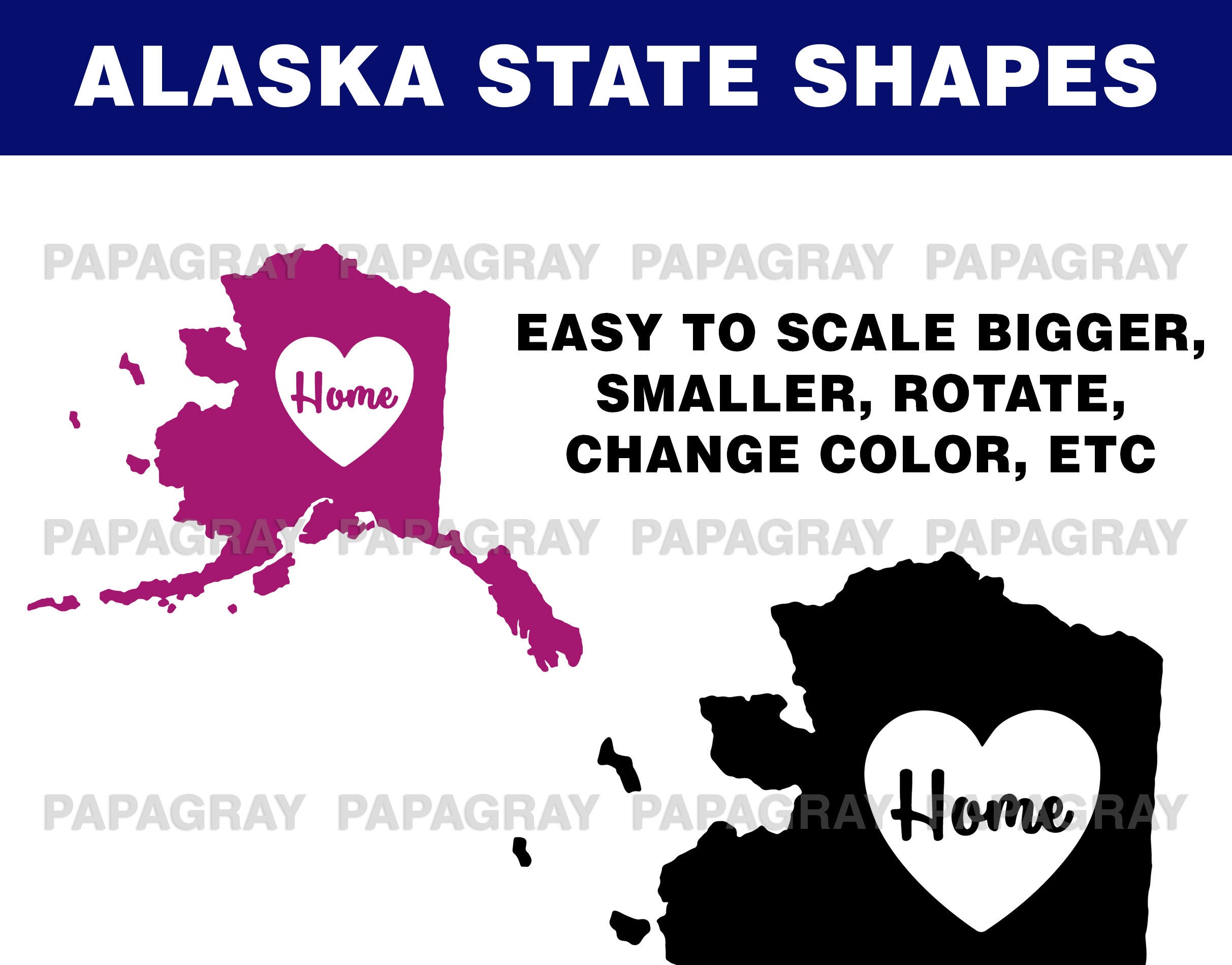 Alaska SVG Alaska State Shape Digital Download Alaska | Etsy