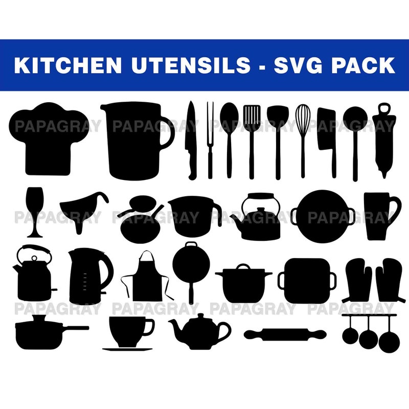 Kitchen Utensils Svg - Etsy