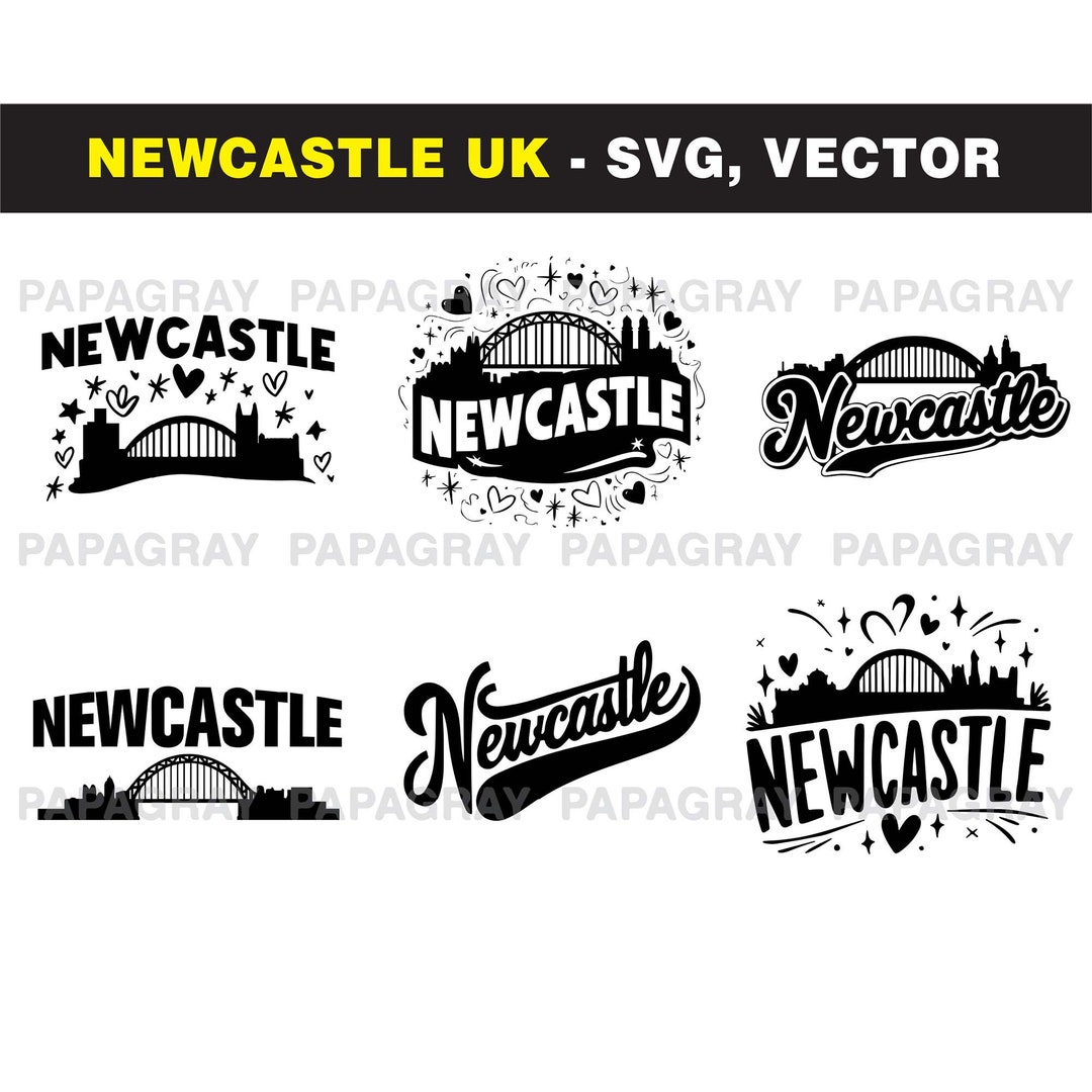 Newcastle UK SVG Vector Graphic Bundle: City Skyline (digital Download ...