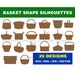 Basket Shapes SVG Silhouette Pack - 20 Designs | Digital Download ...