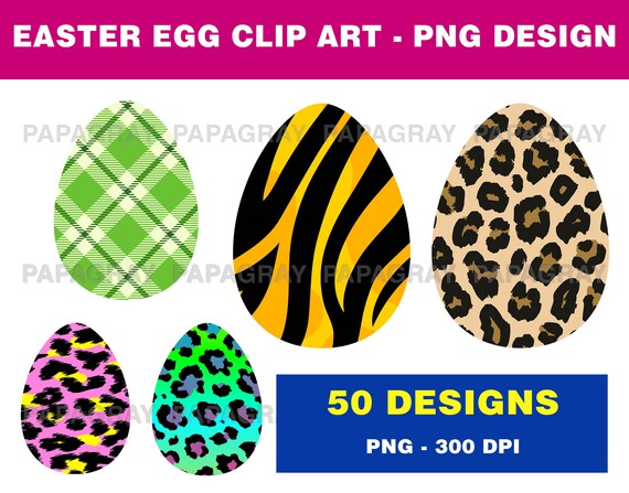 Easter Egg Clipart 50 Designs Digital Download Egg - Etsy