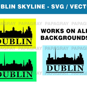 Dublin Skyline SVG | Digital Download | Dublin SVG, Dublin Ireland PNG ...