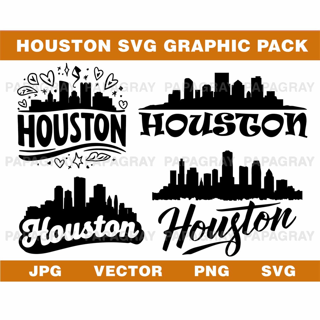 Houston SVG Vector Graphic Bundle - 7 Designs | Digital Download ...