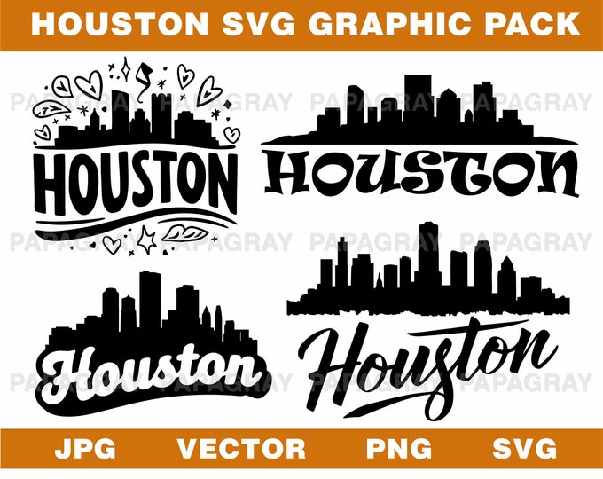 Houston SVG Vector Graphic Bundle - 7 Designs | Digital Download ...