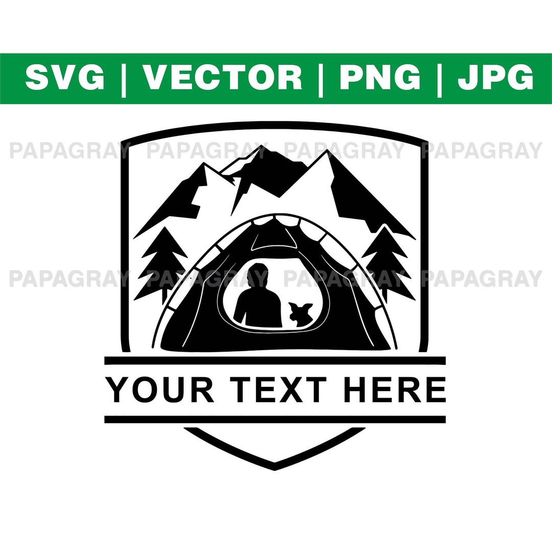 Camping Monogram SVG Vector Digital Download Camper PNG, Outdoor ...