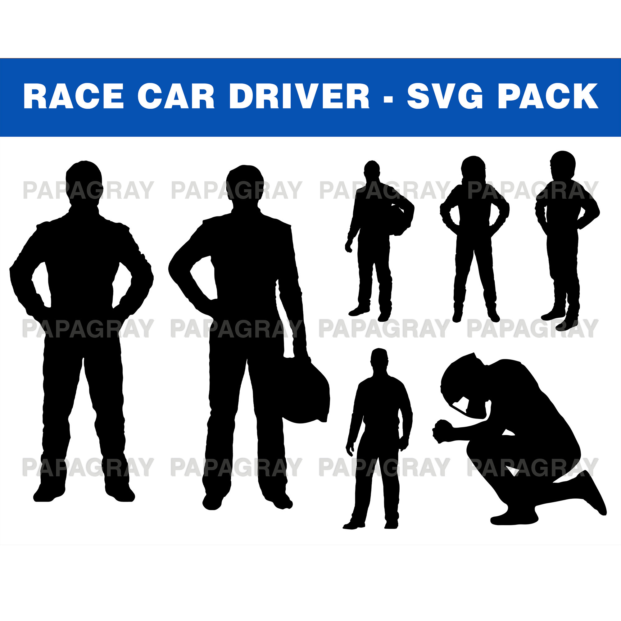 Race Car Driver Silhouette
