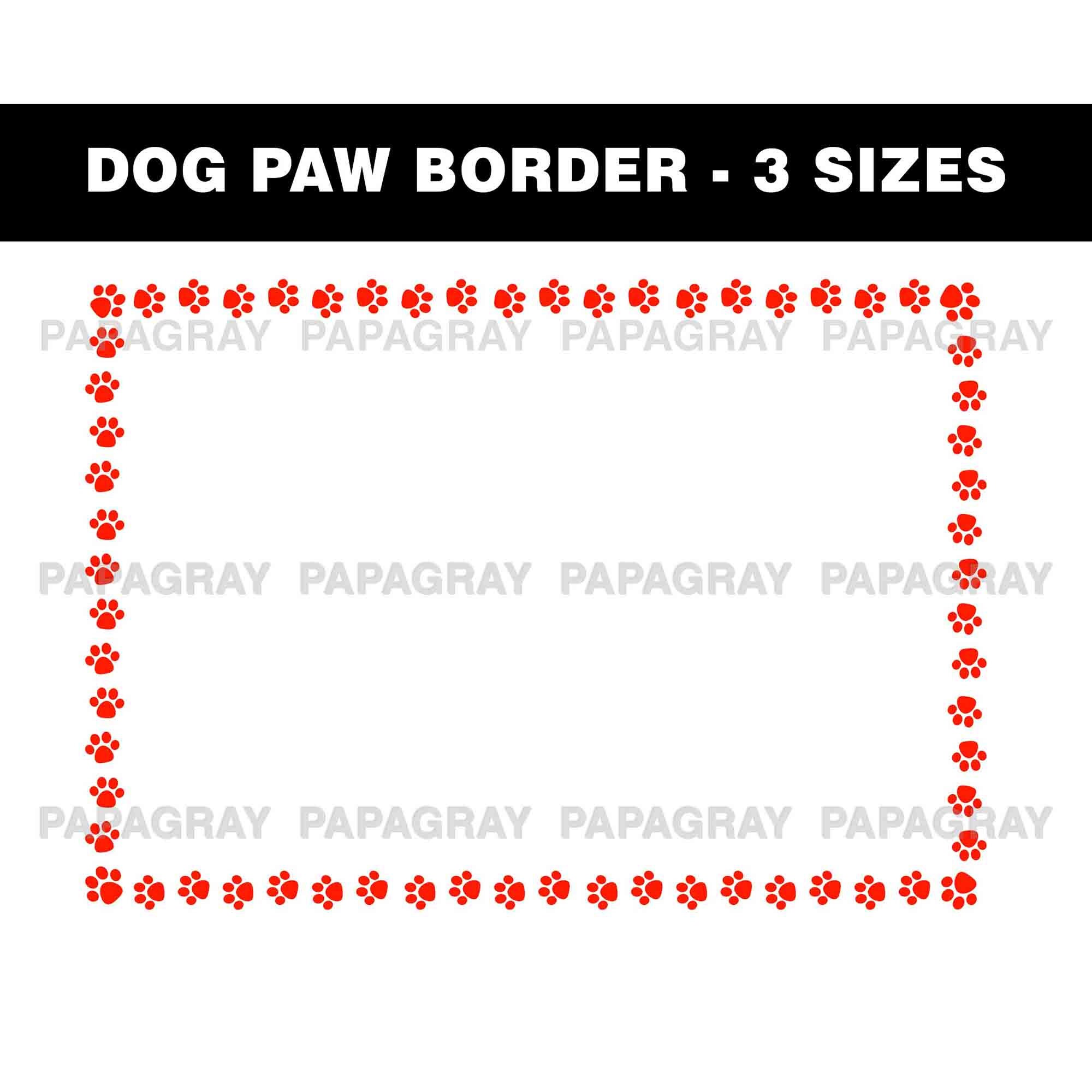 Dog Paw Border