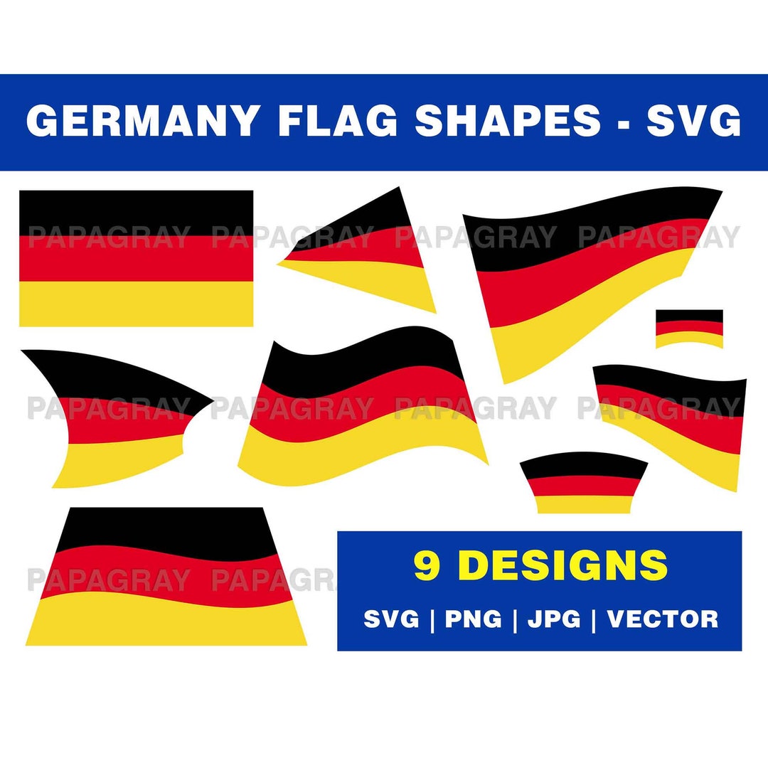 Germany Flags SVG Bundle - 9 Designs | Digital Download | German Flag ...