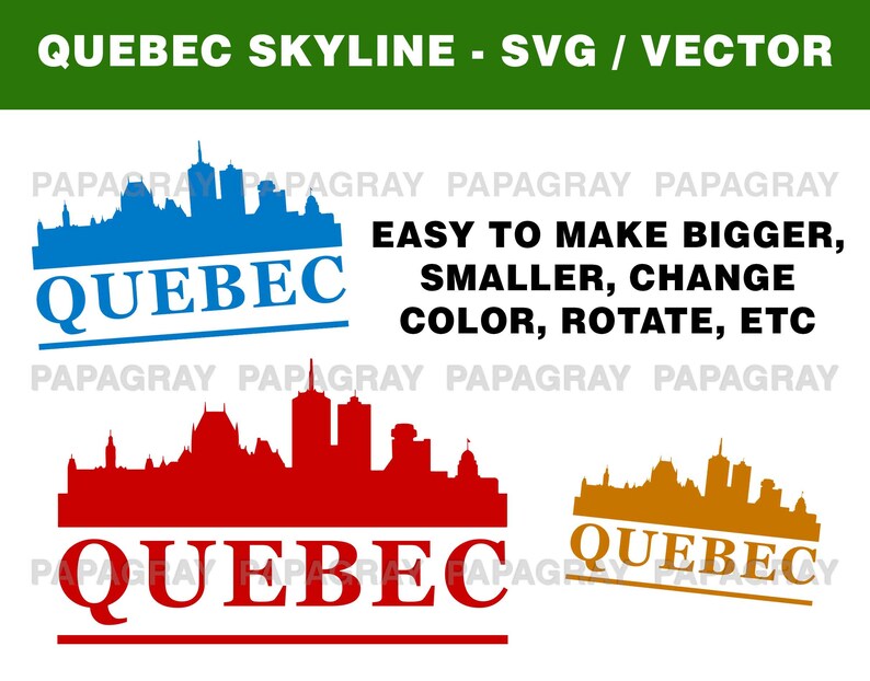 Quebec Skyline SVG Digital Download Quebec SVG Quebec | Etsy
