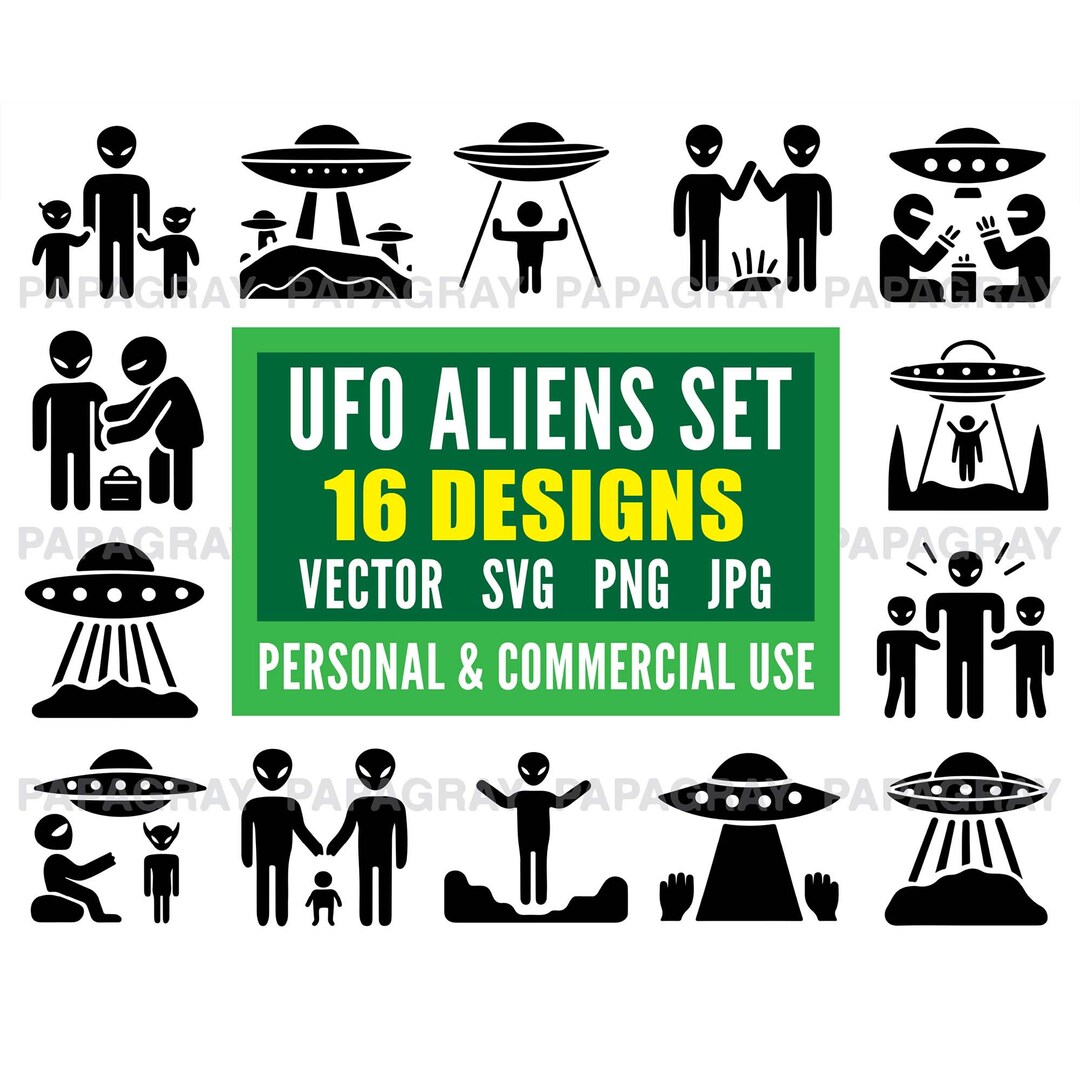UFO Alien Sayings SVG 16 Designs Digital Download Extraterrestrial ...