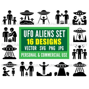 UFO Alien Sayings SVG 16 Designs Digital Download Extraterrestrial ...