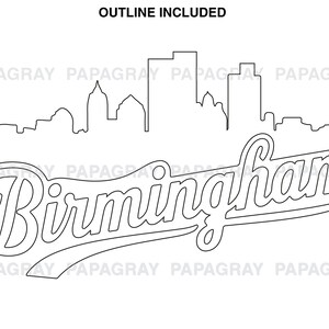 Birmingham Alabama Skyline SVG Vector Bundle – Cityscape Designs ...