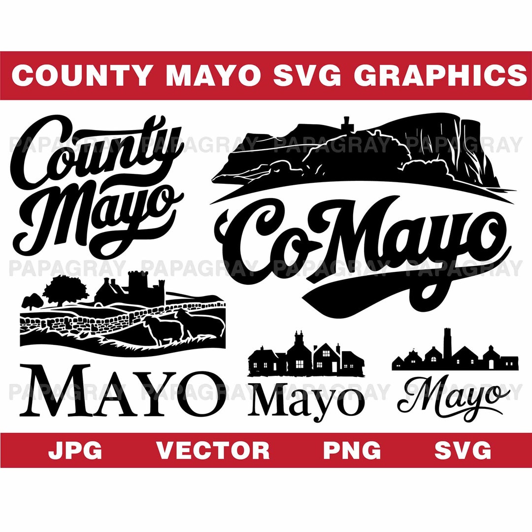 County Mayo Skyline SVG Vector Graphic Bundle - 6 Designs | Digital ...