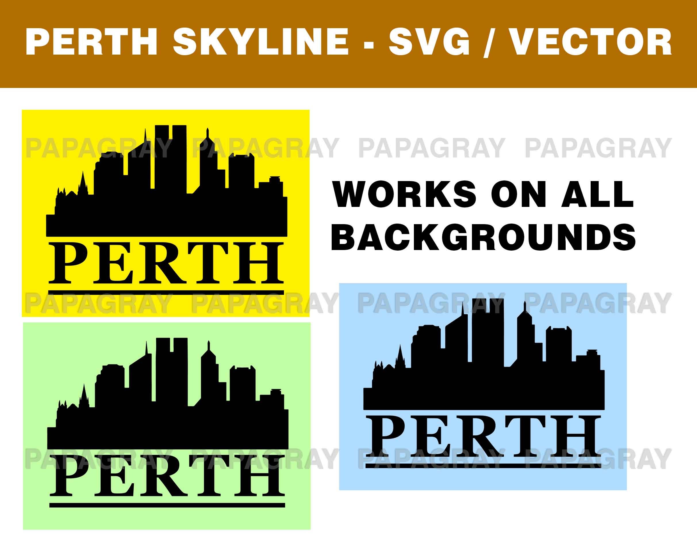 Perth Skyline SVG Digital Download Perth SVG Perth | Etsy