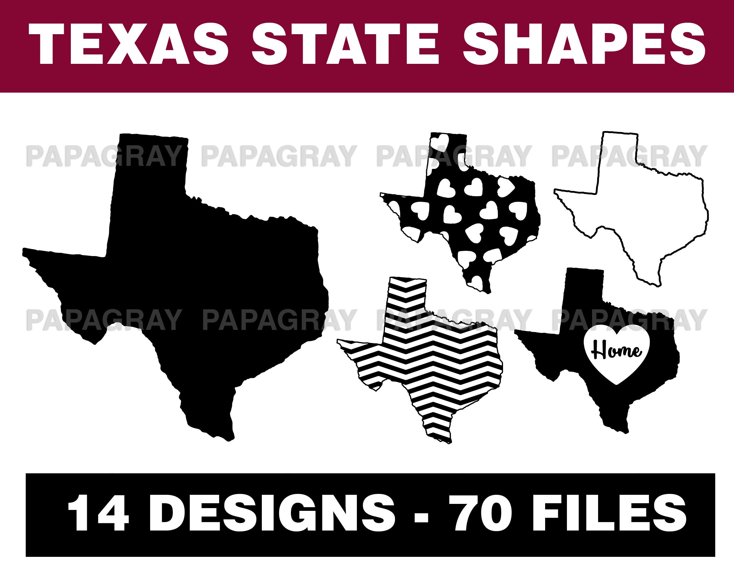Texas SVG Texas State Shape Digital Download Texas - Etsy