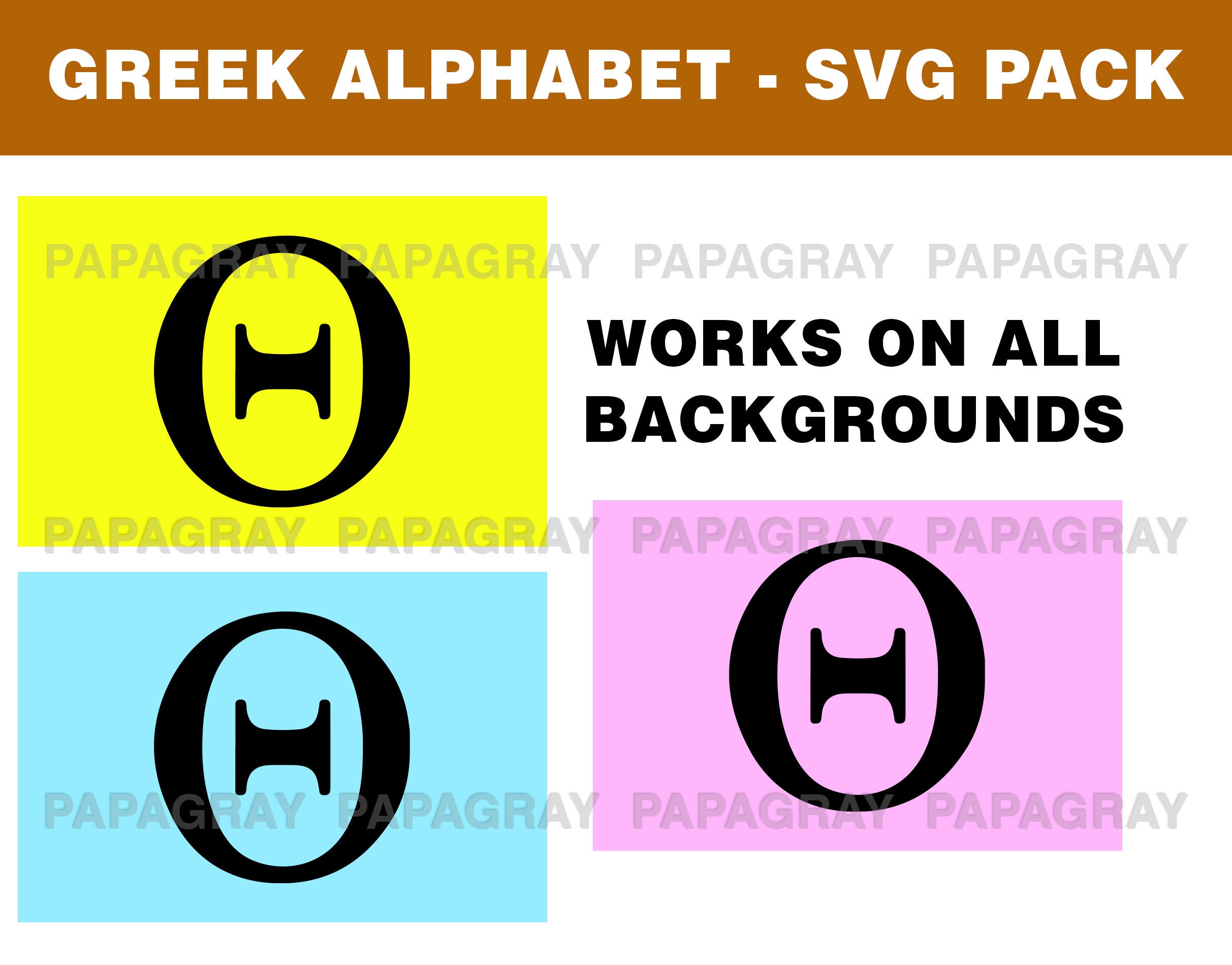 Greek Alphabet Pack 24 Designs Digital Download Greek - Etsy