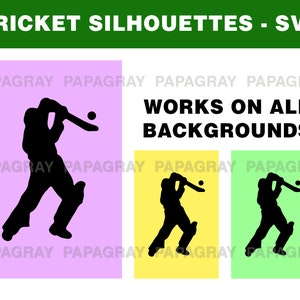 Cricket Silhouette Pack - 14 Designs | Digital Download | Cricket SVG ...