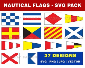 Nautical Flags Svg - Etsy