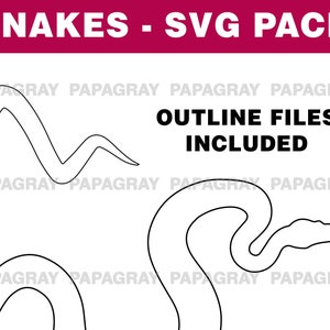 Snake Silhouette Pack - 10 Designs | Digital Download | Snake SVG ...