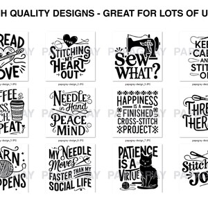 20 Cross Stitch Sayings SVG Vector Bundle | Digital Download ...