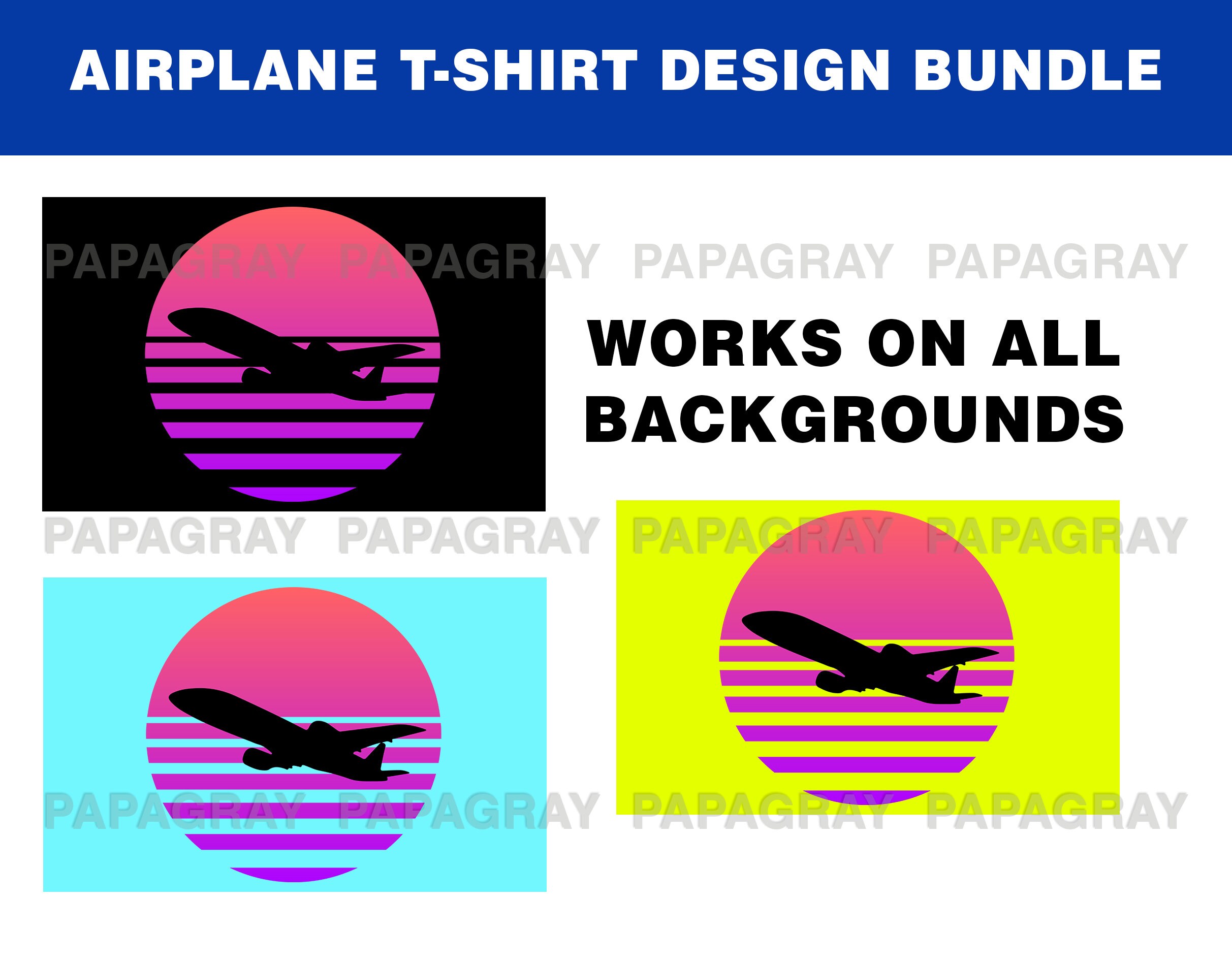 Airplane T-shirt Design Pack 40 Designs Digital Download - Etsy