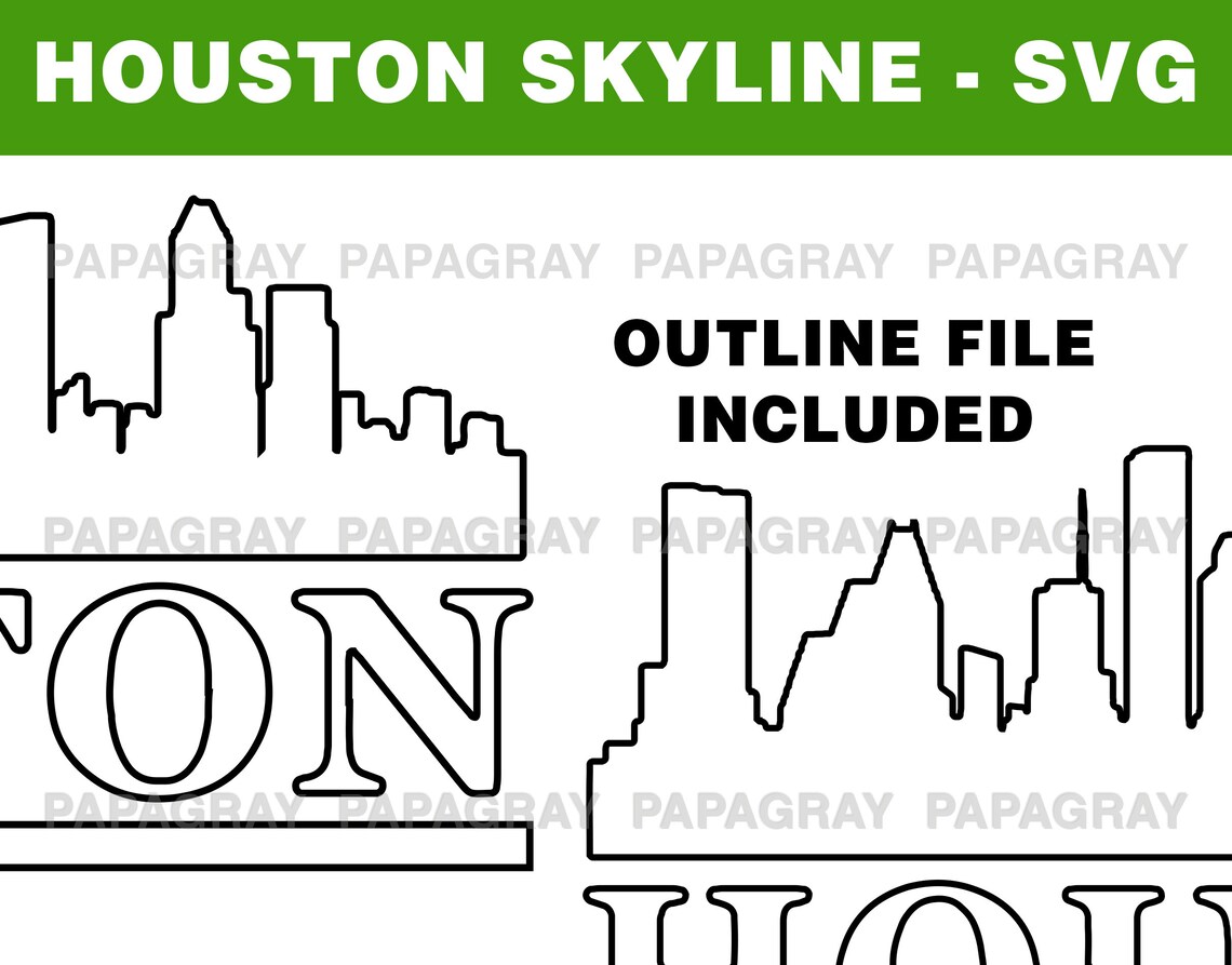 Houston Skyline SVG Digital Download Houston SVG Houston - Etsy
