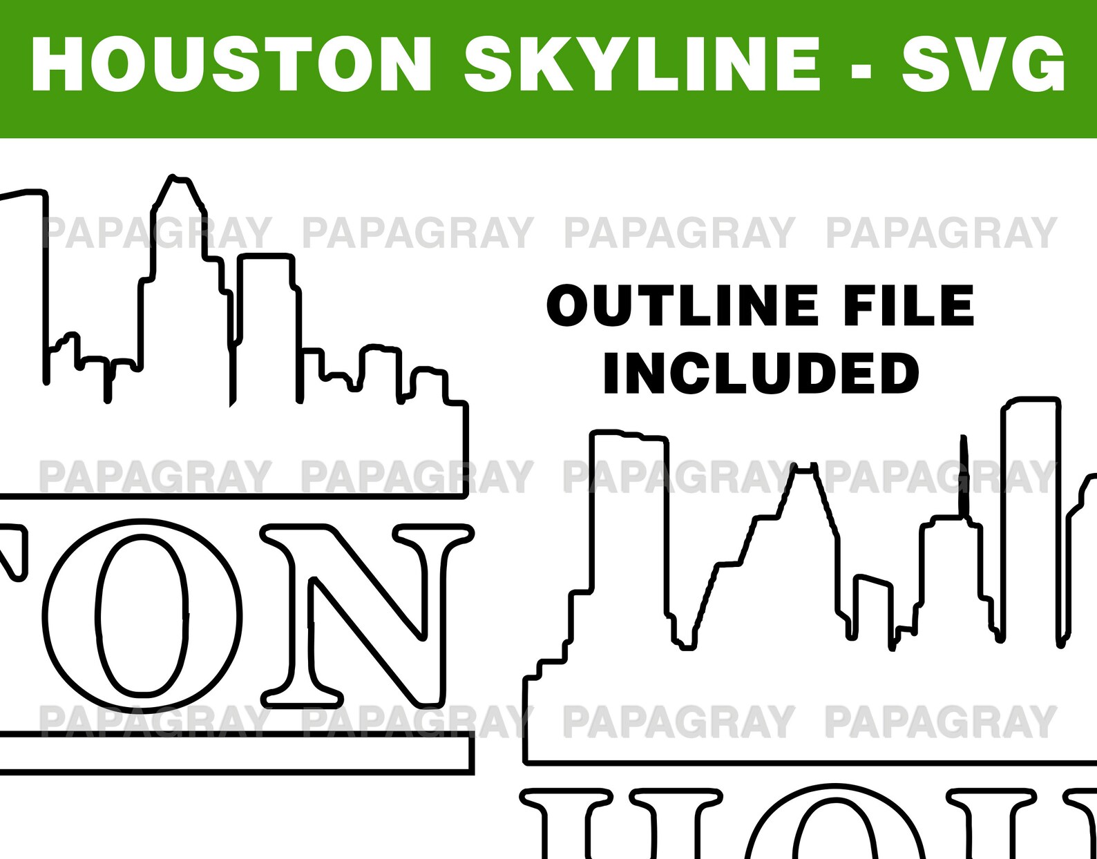 Houston Skyline SVG Digital Download Houston SVG Houston - Etsy