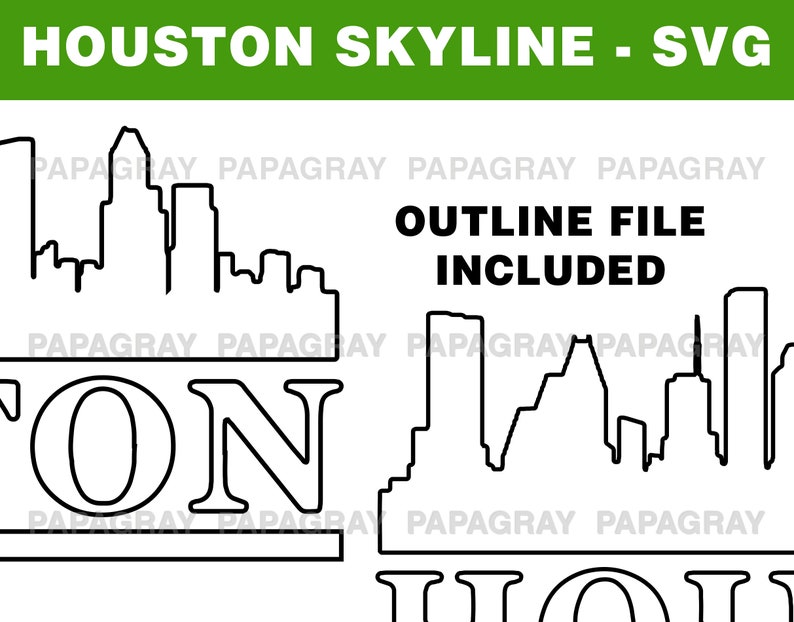 Houston Skyline SVG Digital Download Houston SVG Houston - Etsy