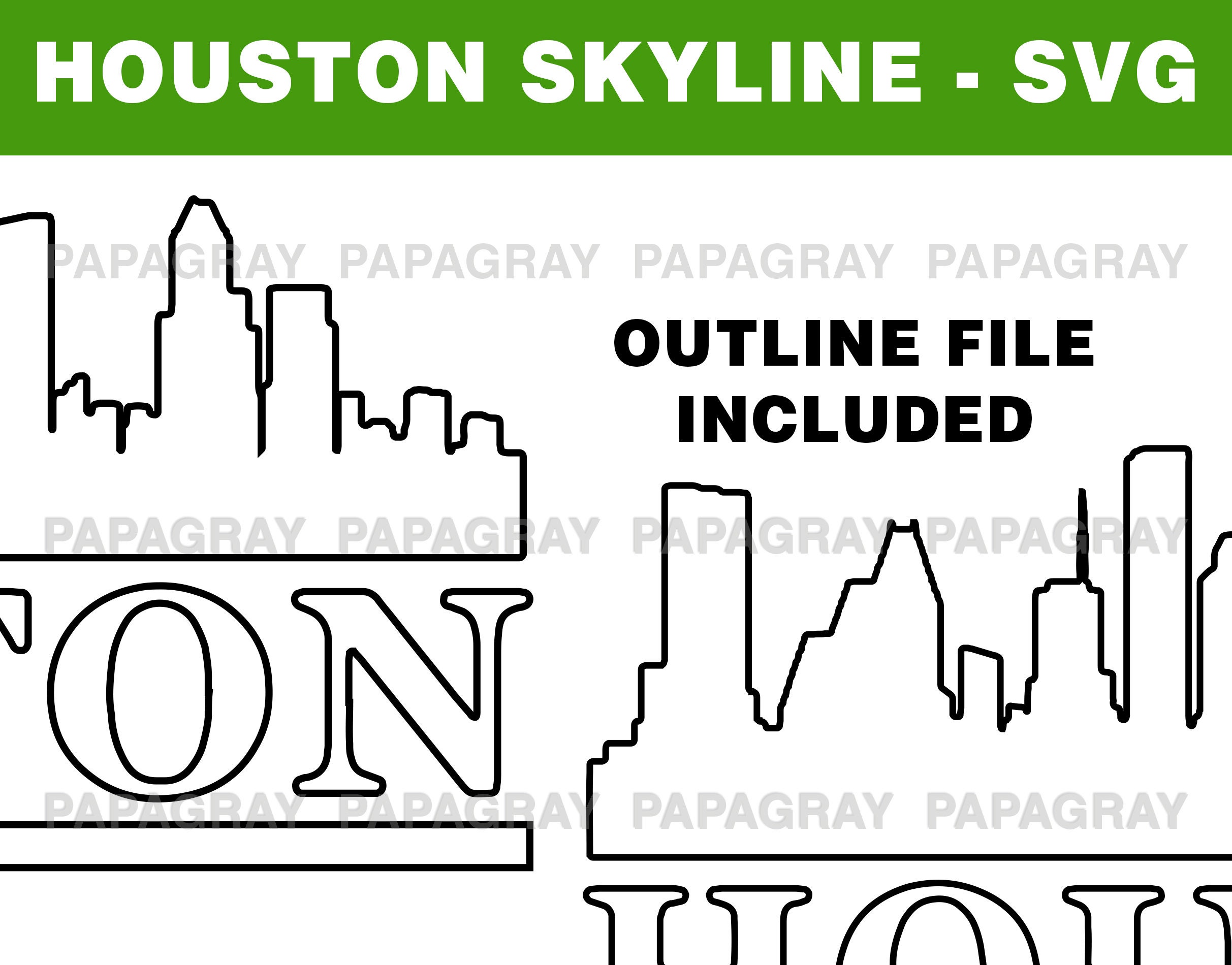 Houston Skyline SVG Digital Download Houston SVG Houston - Etsy