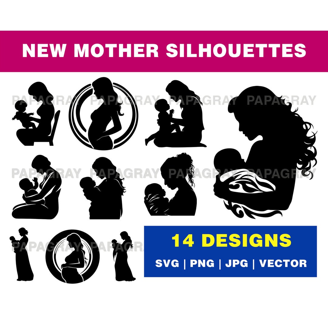 New Mother SVG Pack - 14 Designs | Digital Download | Mom Vector, New ...