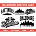 Baltimore SVG Vector Graphic Bundle: 6 Skyline Designs (digital ...
