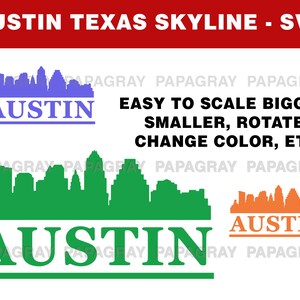 Austin Texas Skyline SVG Vector Graphic (digital Download) - Etsy