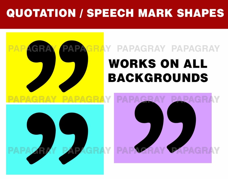 Quotation Speech Marks SVG Silhouette Pack 40 Designs - Etsy Canada
