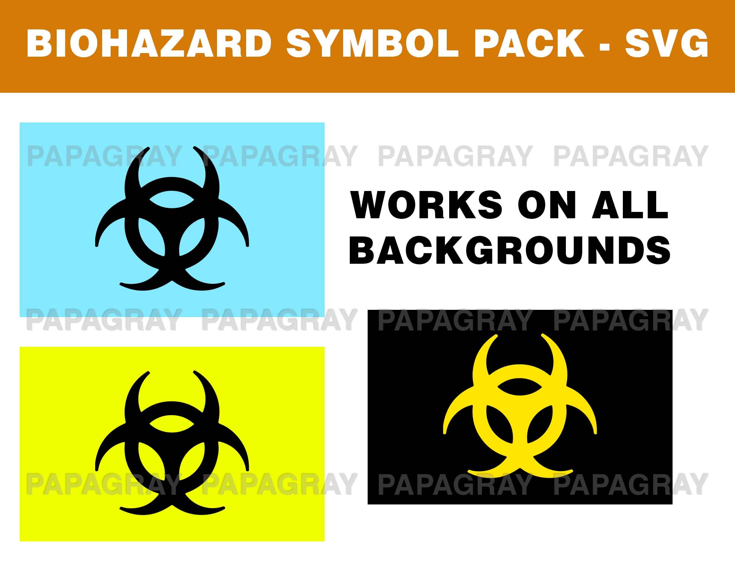 Biohazard SVG Silhouette Pack 12 Designs Digital Download - Etsy