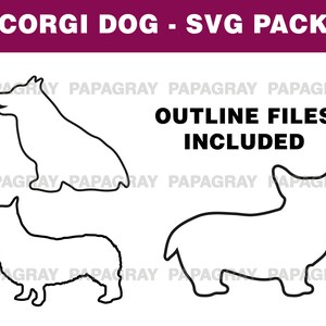 Corgi Dog SVG Silhouette Pack - 10 Designs | Digital Download | Corgi ...