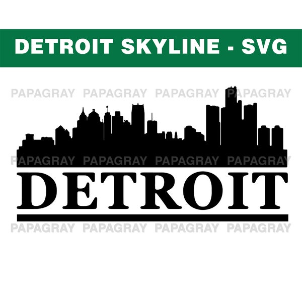 Detroit Skyline Svg - Etsy