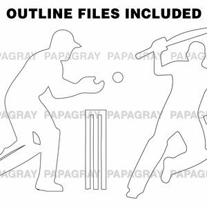 Cricket Players SVG Vector Graphic Bundle - 30 Designs | Digital ...