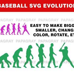 Baseball SVG Evolution Graphic | Digital Download | Baseball PNG ...