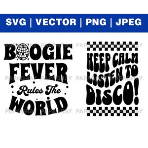 Disco SVG - 2 Funky Designs | Digital Download | Disco Dancing SVG ...