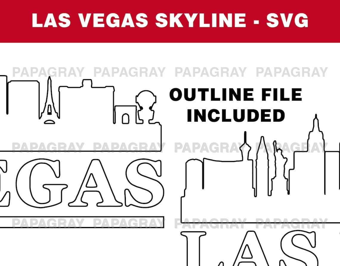 Las Vegas Skyline SVG Digital Download Las Vegas SVG Las - Etsy
