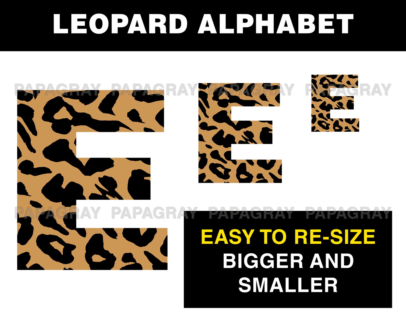 Leopard Print Alphabet PNG Clip Art BUNDLE PACK Digital - Etsy UK