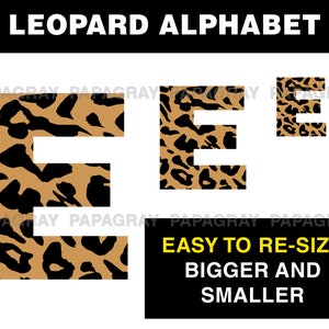 Leopard Print Alphabet PNG - Clip Art BUNDLE PACK | Digital Download ...