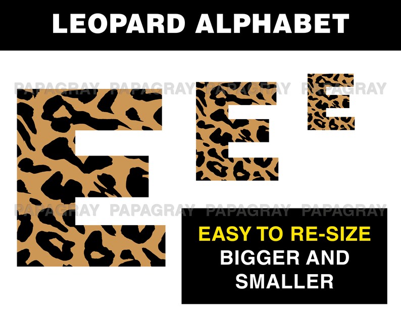 Leopard Print Alphabet PNG Clip Art BUNDLE PACK Digital - Etsy UK