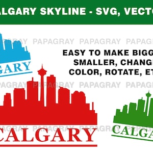 Calgary Skyline SVG | Digital Download | Calgary SVG, Calgary Canada ...