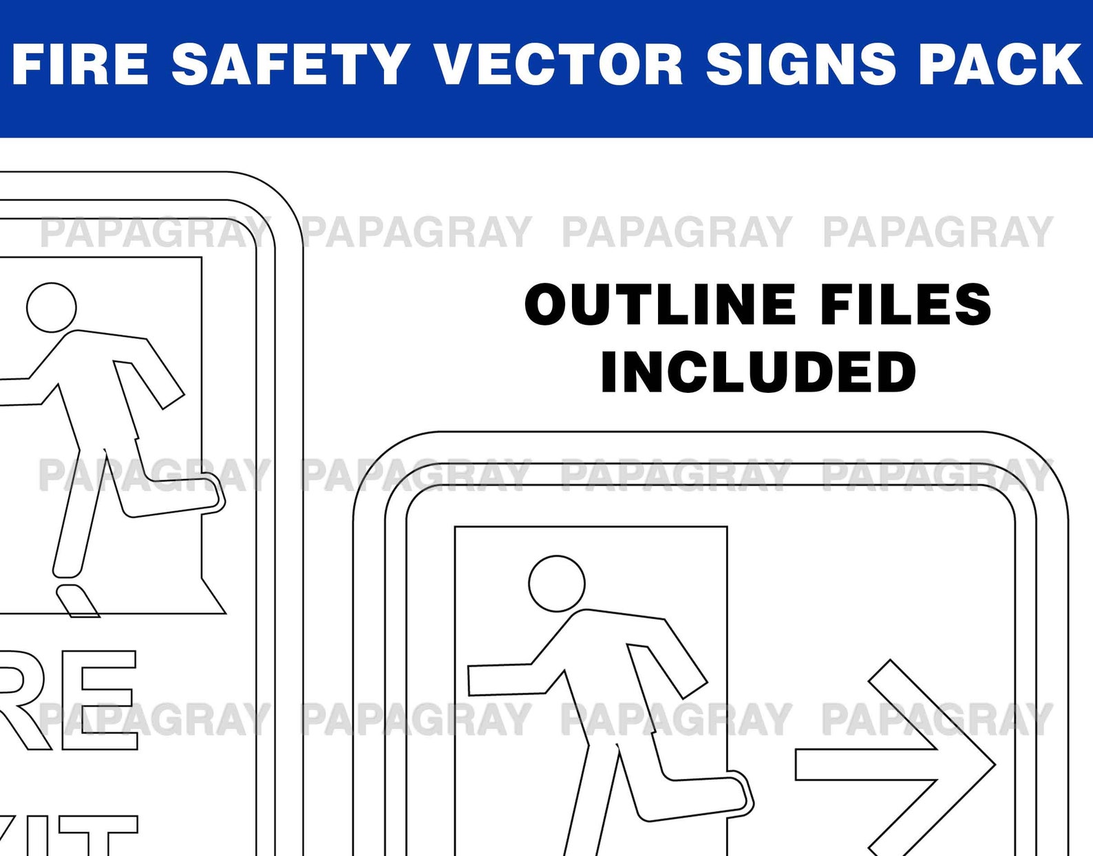 Fire Safety Signs Vector Pack 9 Designs Digital Download - Etsy