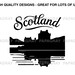 Scotland SVG Vector Graphic Bundle: Skyline, Bagpipes, Thistle (digital ...