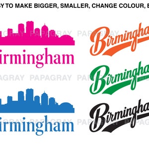 Birmingham Alabama Skyline SVG Vector Bundle – Cityscape Designs ...